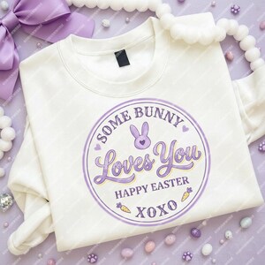 Some Bunny Loves You PNG Retro Easter Sublimation Design, Cute Rabbit ...