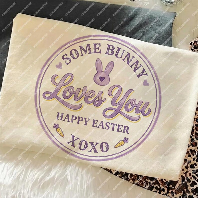 Some Bunny Loves You PNG Retro Easter Sublimation Design, Cute Rabbit ...
