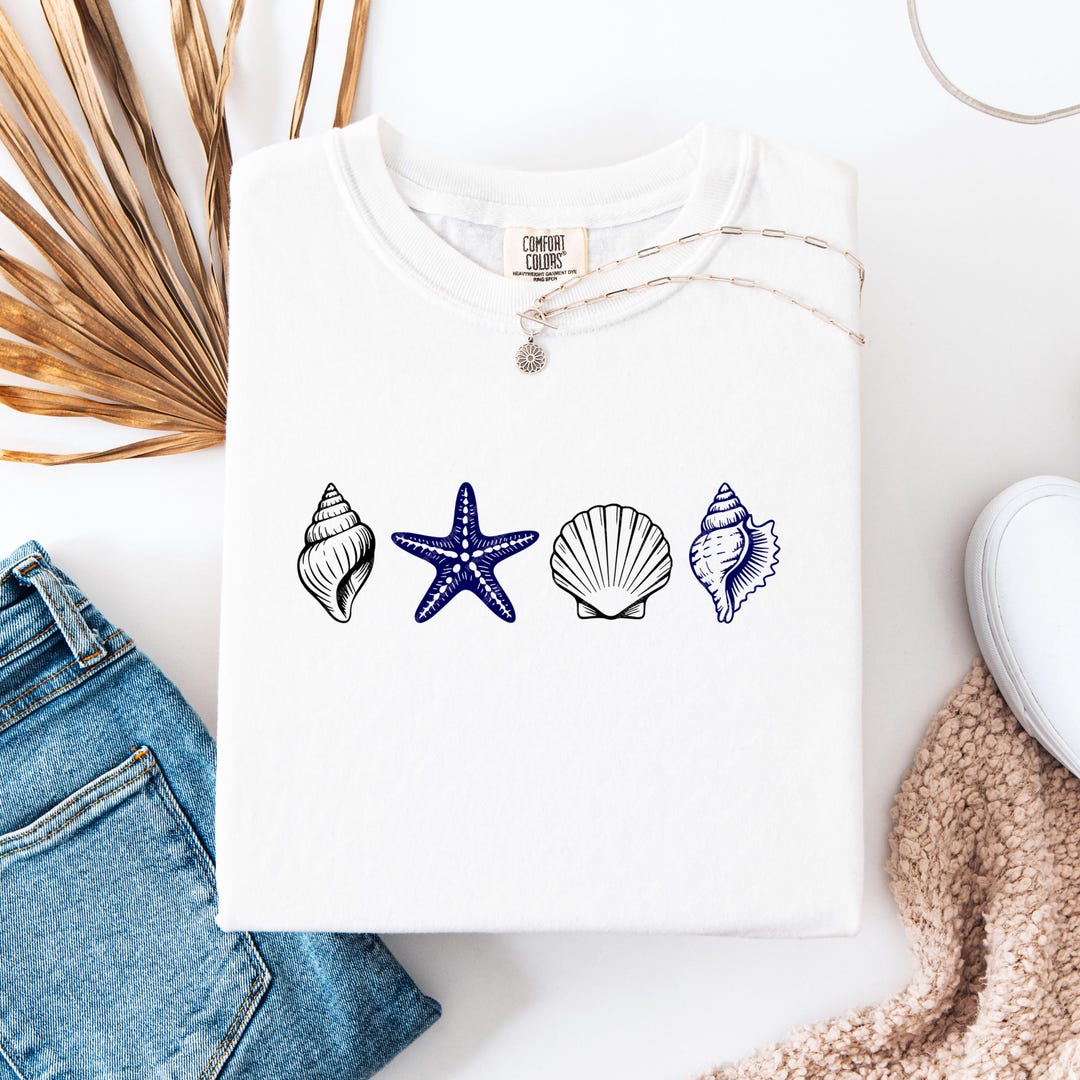 Sea Shell Svg, Seashell Doodles Svg, Coastal Seashell Starfish PNG ...