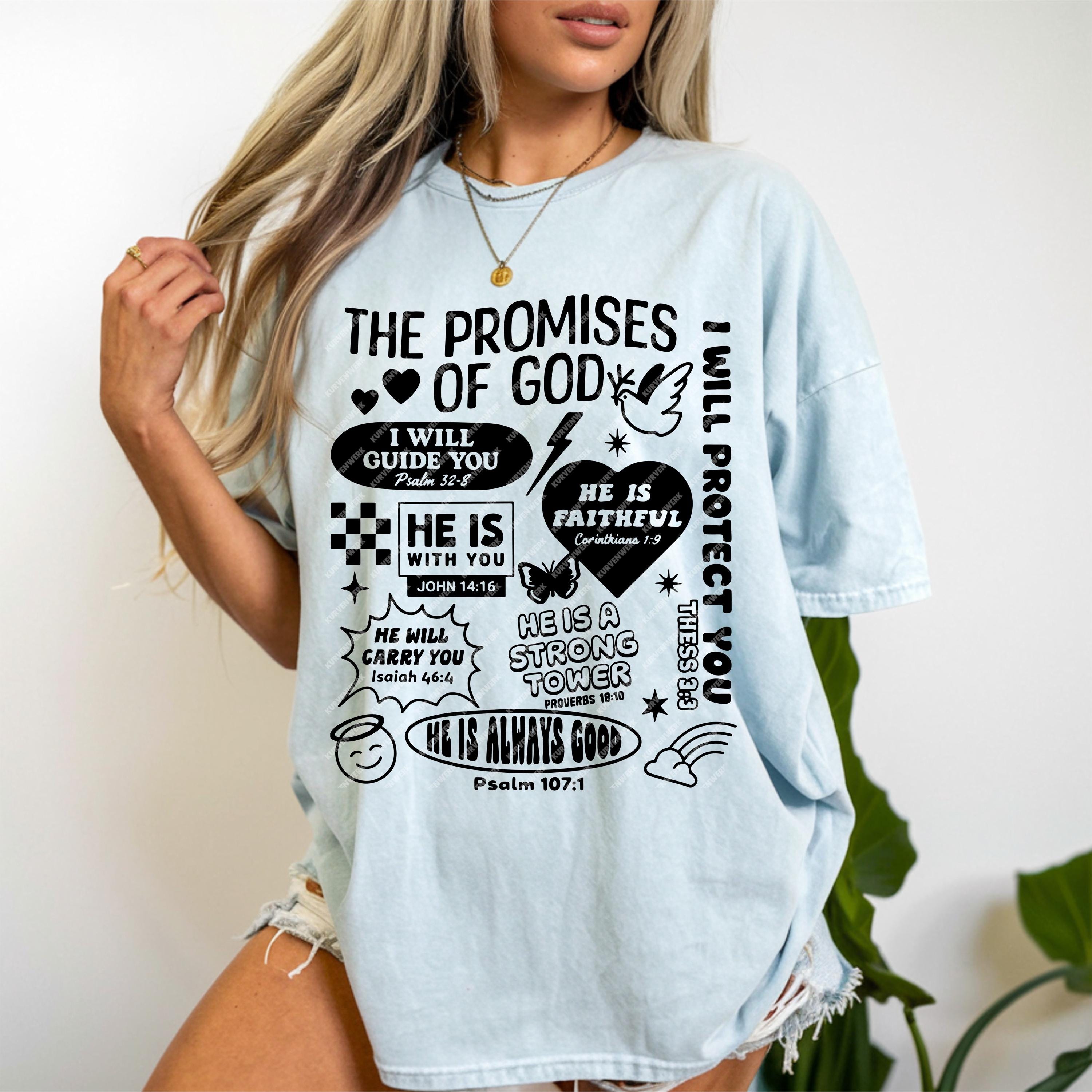 The Promises of God SVG, Christian Bible Verse Shirt Design, Faith ...