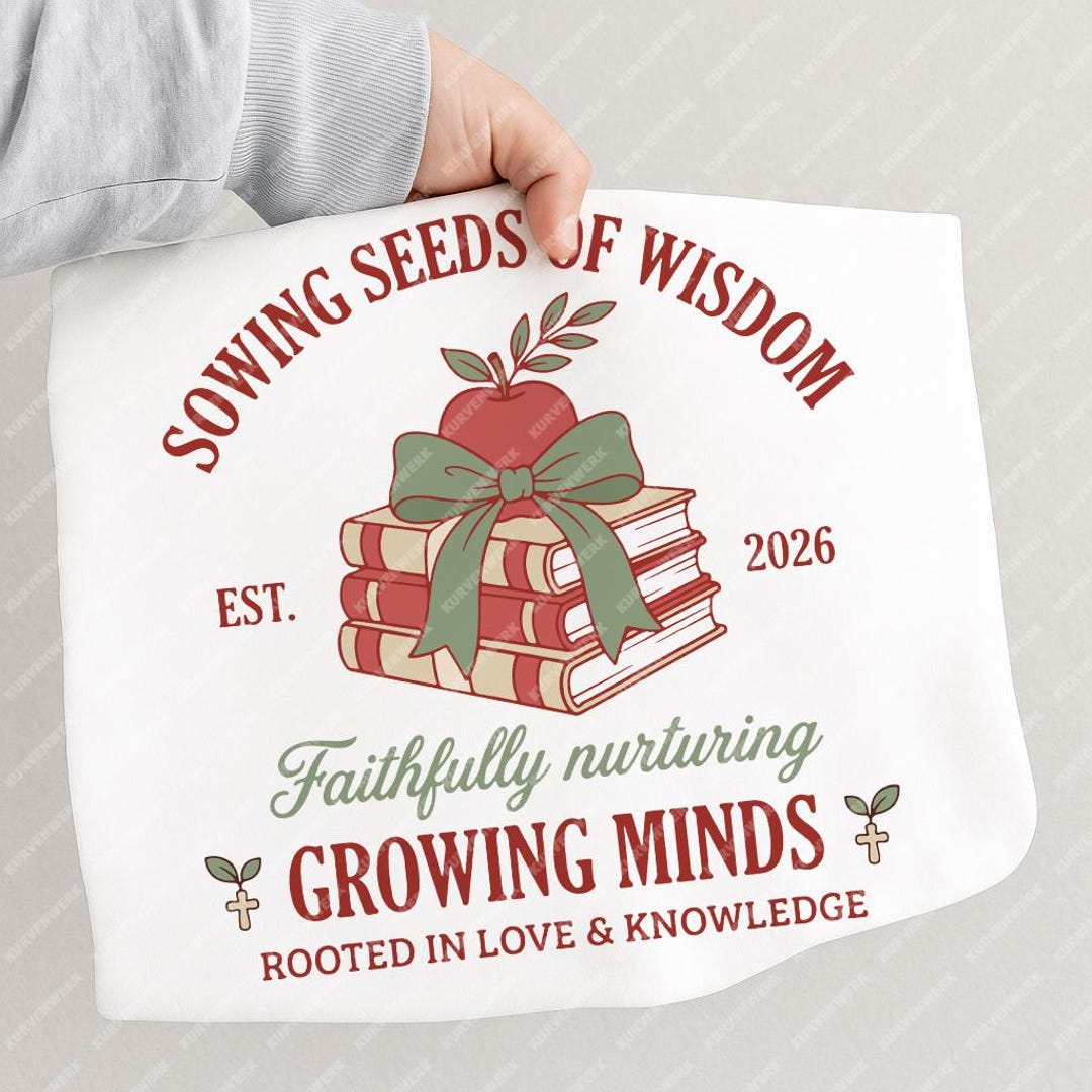 Sowing Seeds of Wisdom 2026 SVG Christian Teacher Shirt Design Coquette ...