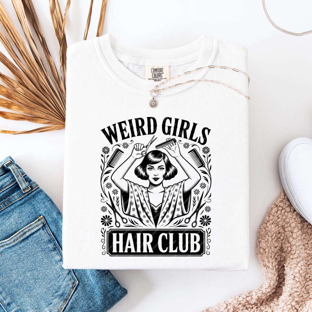 Vintage Weird Girls Club SVG, Retro Girl Graphic Png Tee Design ...