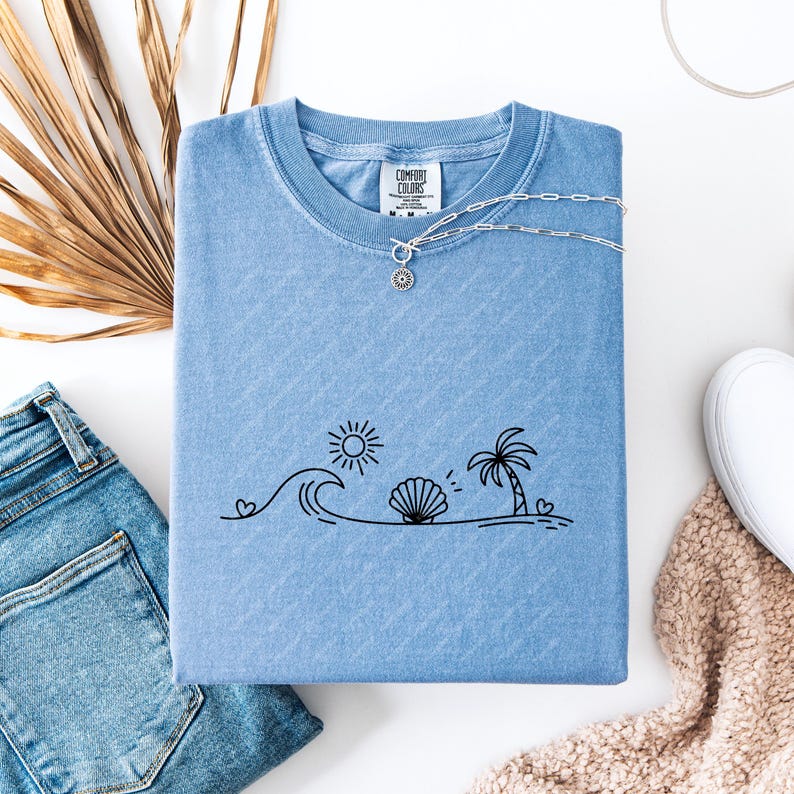 Palm Beach Svg, Summer Coastal Svg, Nautical Svg, Ocean Svg, Handrawn ...