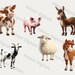 50 Farm Animals Clipart Bundle, Realistic 3D Design, 3D Clipart ...