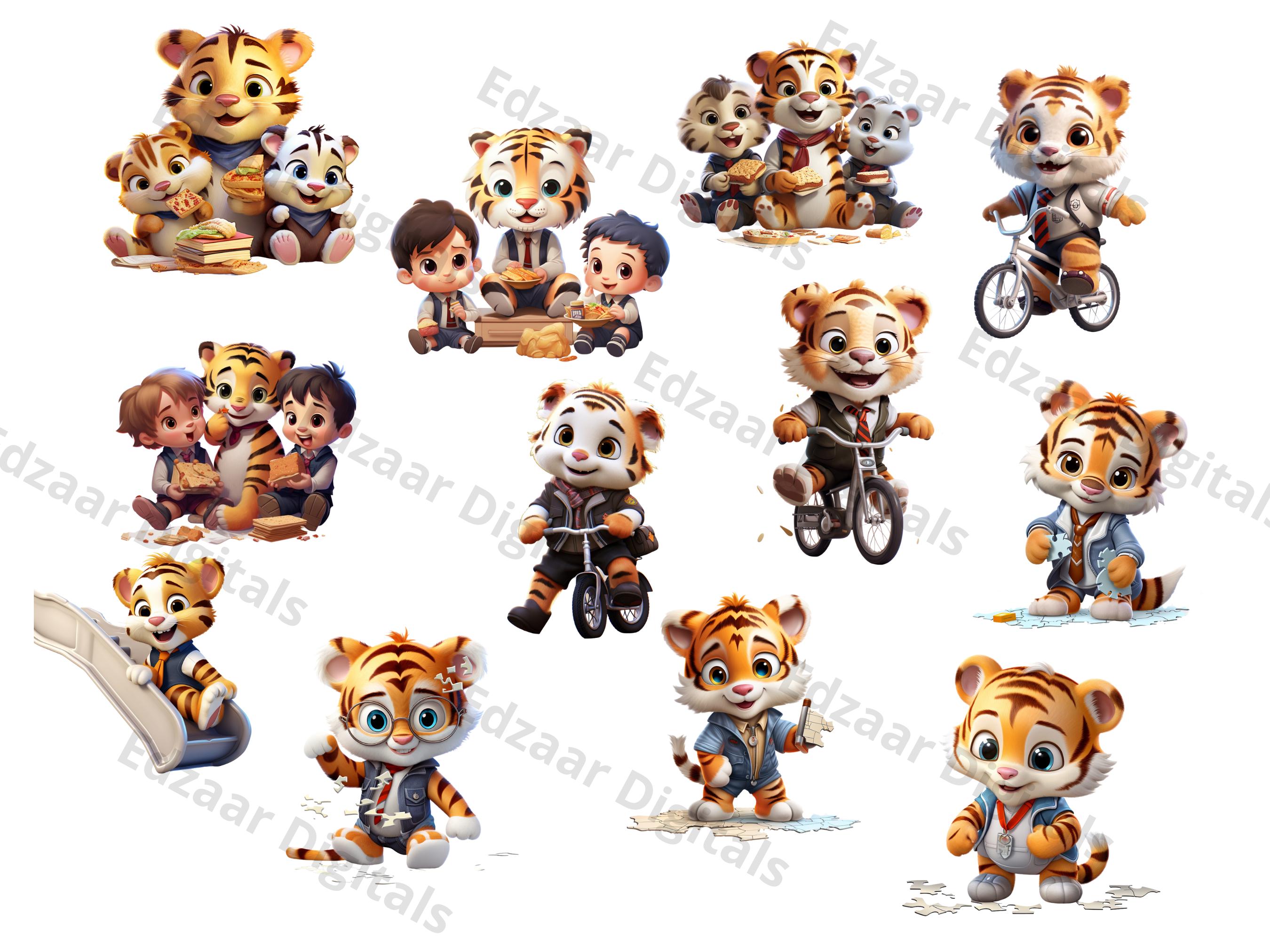 Back to School Svg Bundle, Back to School Clipart, Baby Tiger, School ...