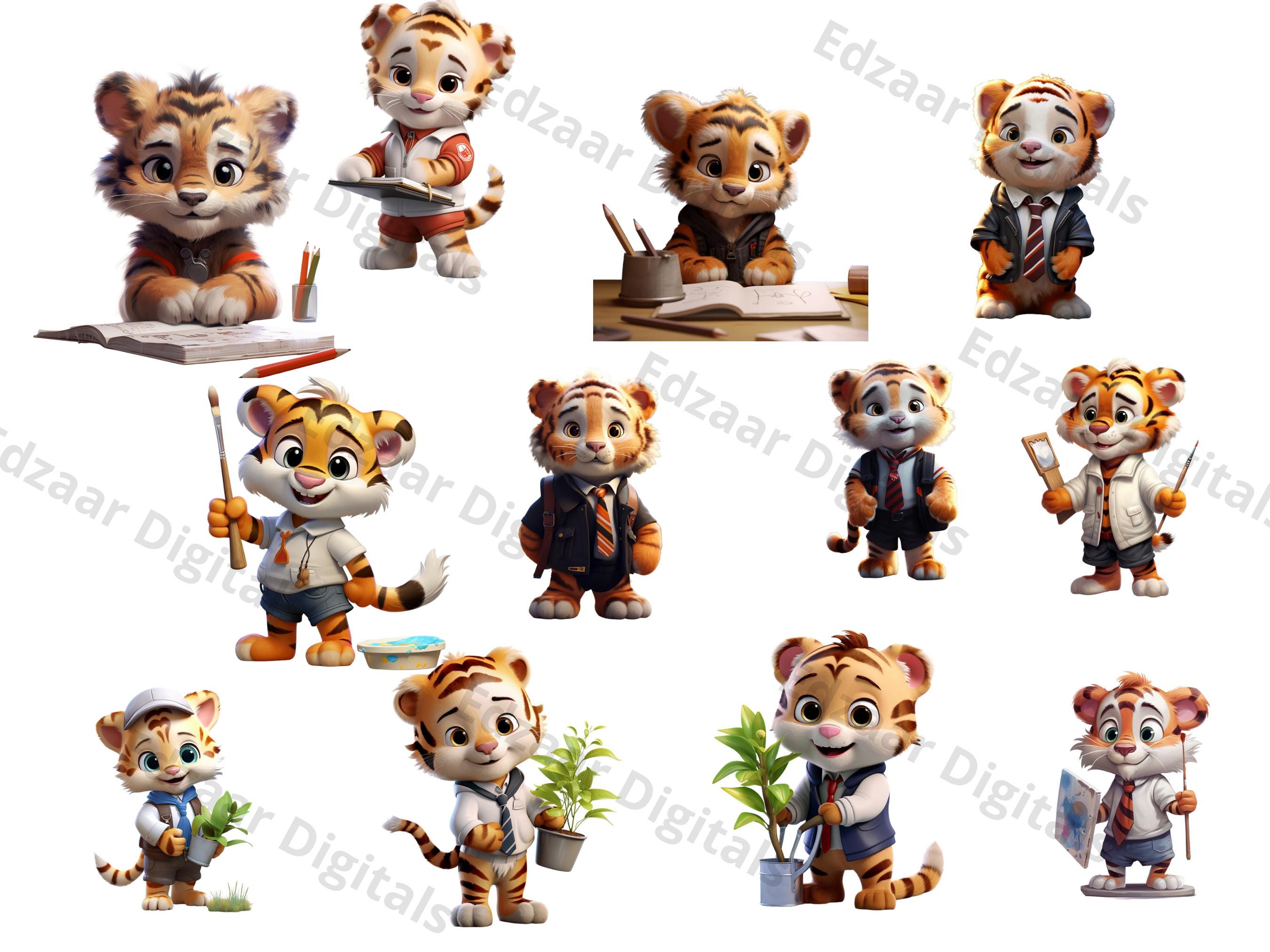 Back to School Svg Bundle, Back to School Clipart, Baby Tiger, School ...