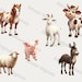 50 Farm Animals Clipart Bundle, Realistic 3D Design, 3D Clipart ...