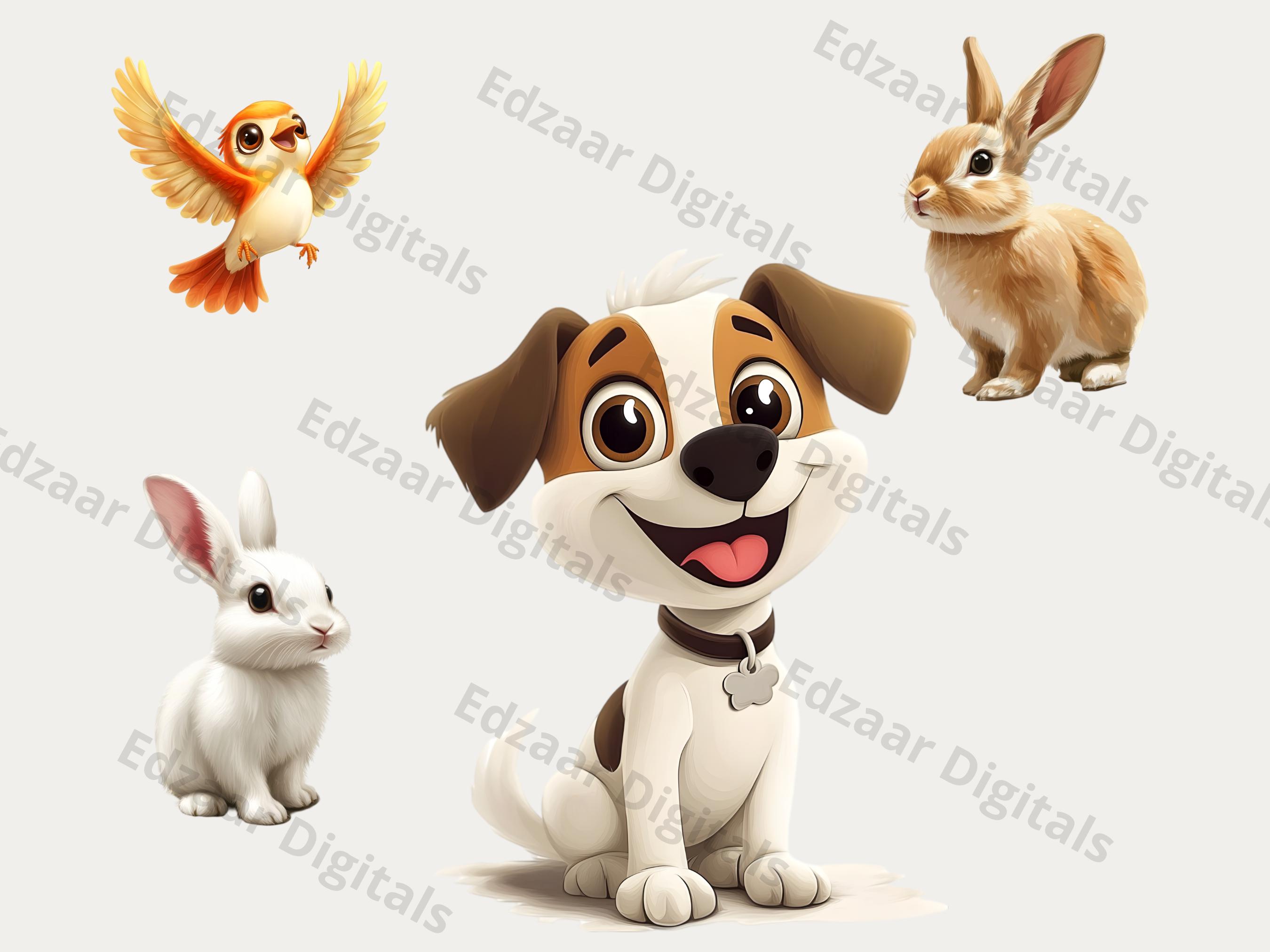 50 Farm Animals Clipart Bundle, Realistic 3D Design, 3D Clipart ...