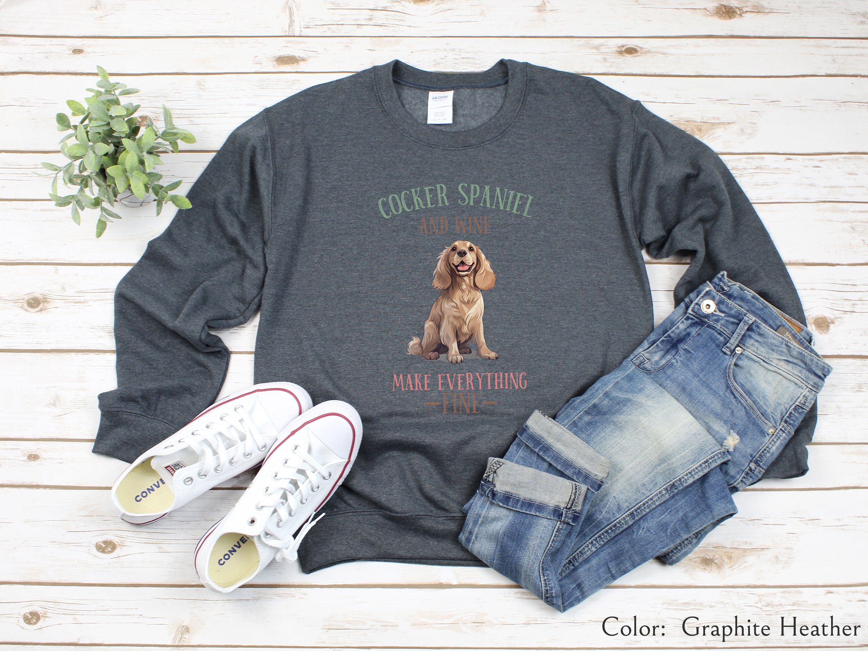 Cocker Spaniel Sweatshirt, Cocker Spaniel Sweater, Dog Lover Sweatshirt ...