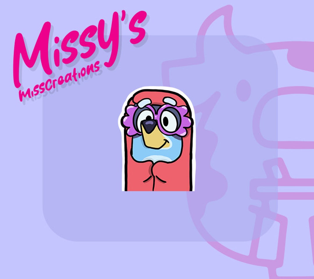 Bluey janet Grannies Twitch Emote - Etsy