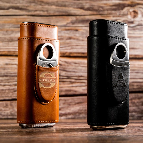 Leather Cigar Case - Etsy