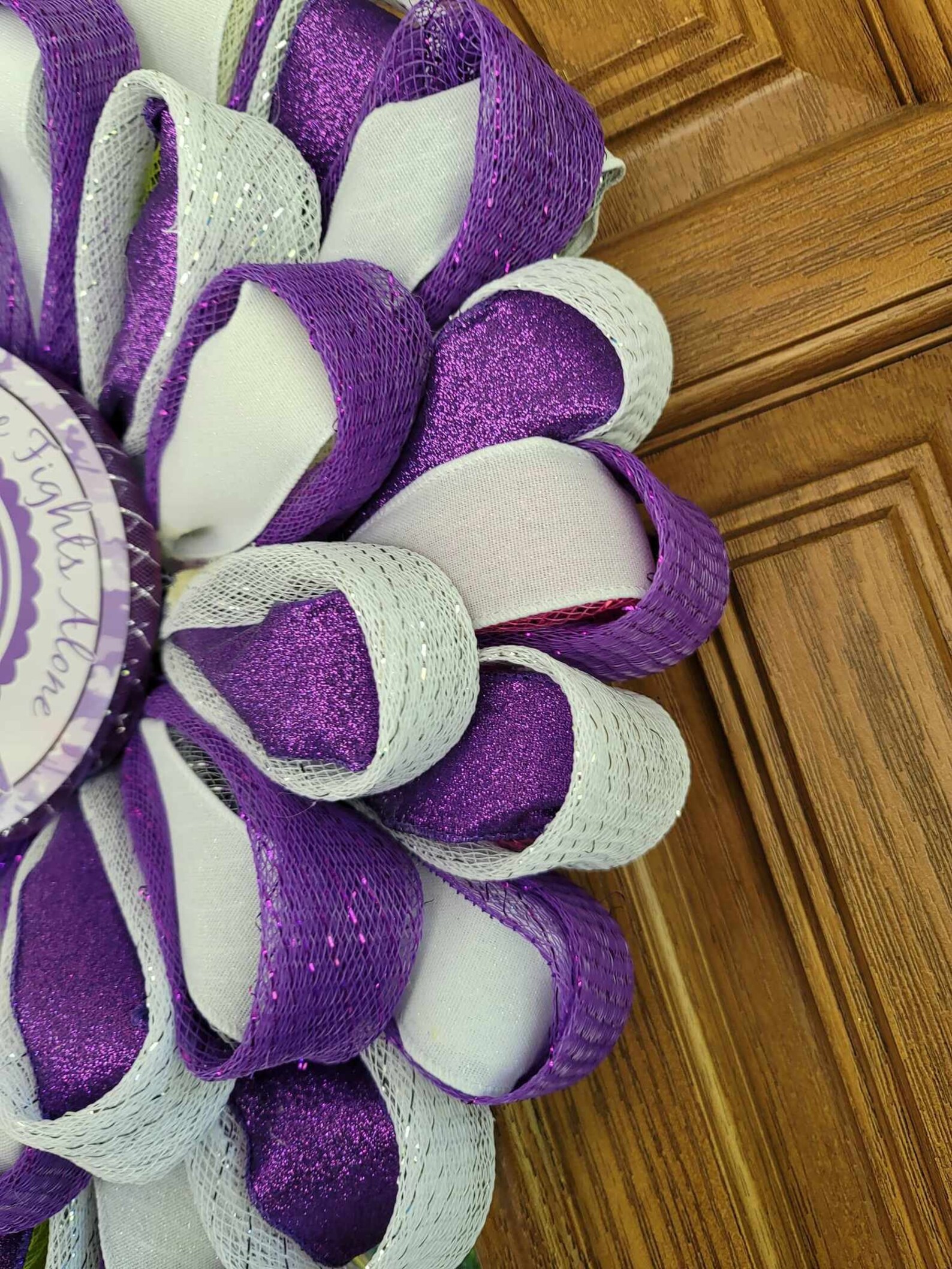 Alzheimer's Awareness Wreath, Alzheimer's Purple and White Wreath ...