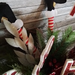 Christmas Santa Boot Floral Centerpiece With Ho Ho Sign- Festive ...