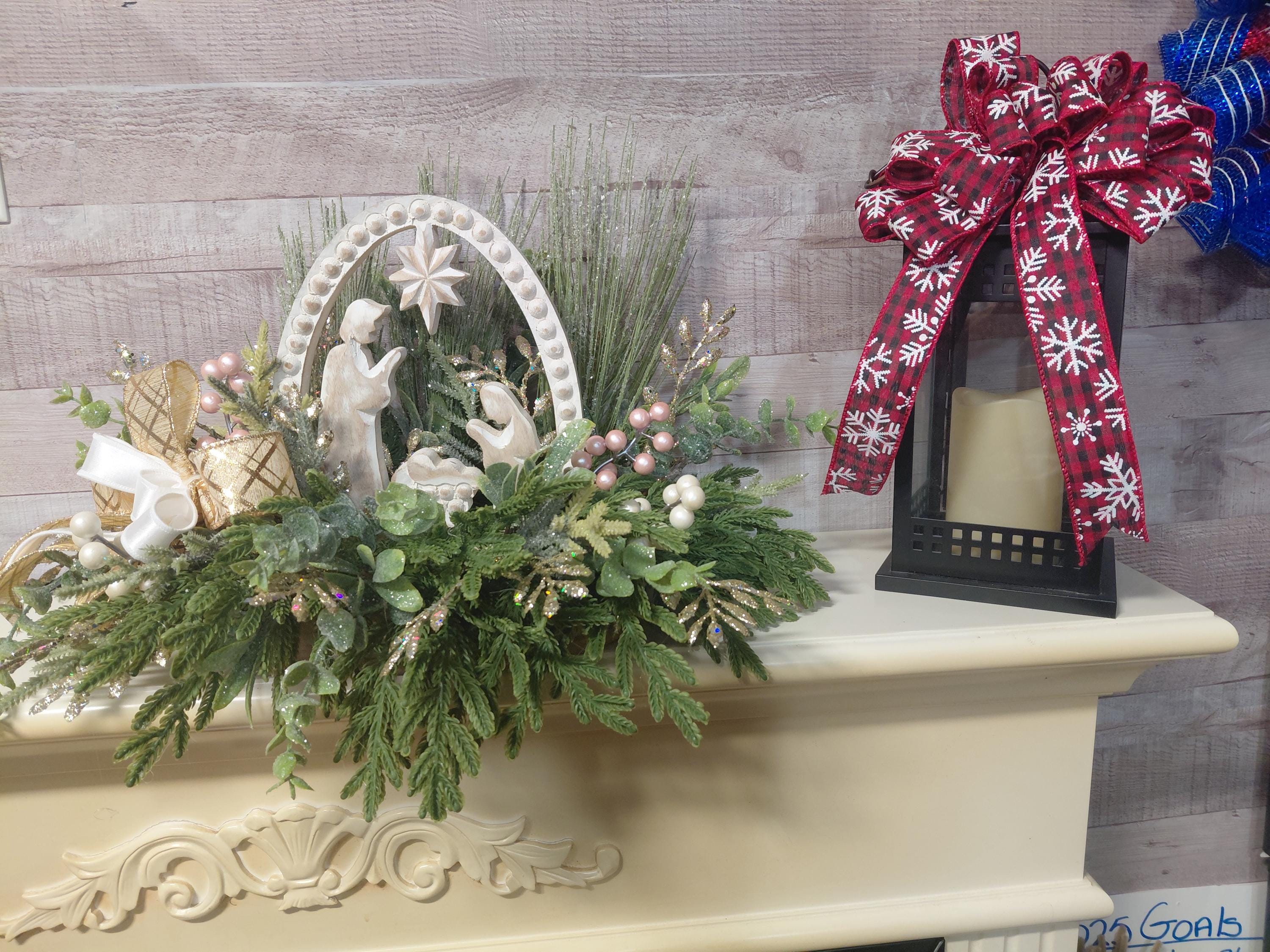 Nativity Christmas Centerpiece, Holiday Table Decoration, Religious ...