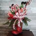 Christmas Santa Boot Floral Centerpiece With Ho Ho Sign- Festive ...