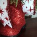 Christmas Santa Boot Floral Centerpiece With Ho Ho Sign- Festive ...