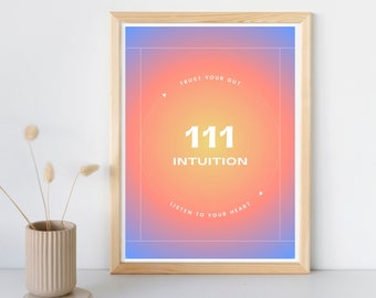 Angel Numbers Poster, Digital Download Print, Angel Number Print, 111 ...