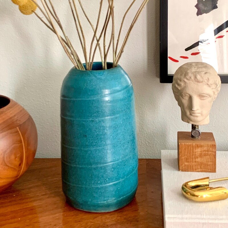 Turquoise Vase - Etsy