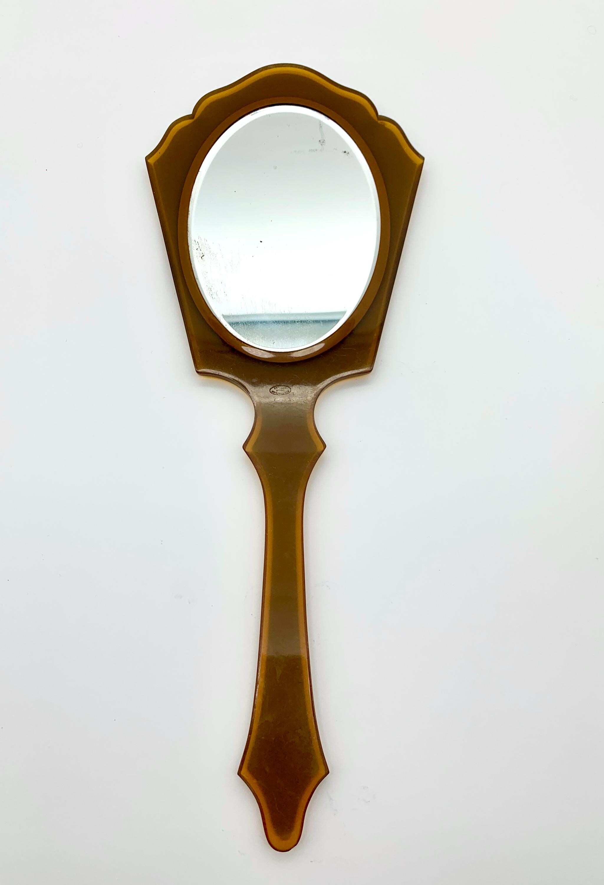 1920-30's Art Deco 4 Pc Green Bakelite Vanity Brush, Comb, Mirror Set ...