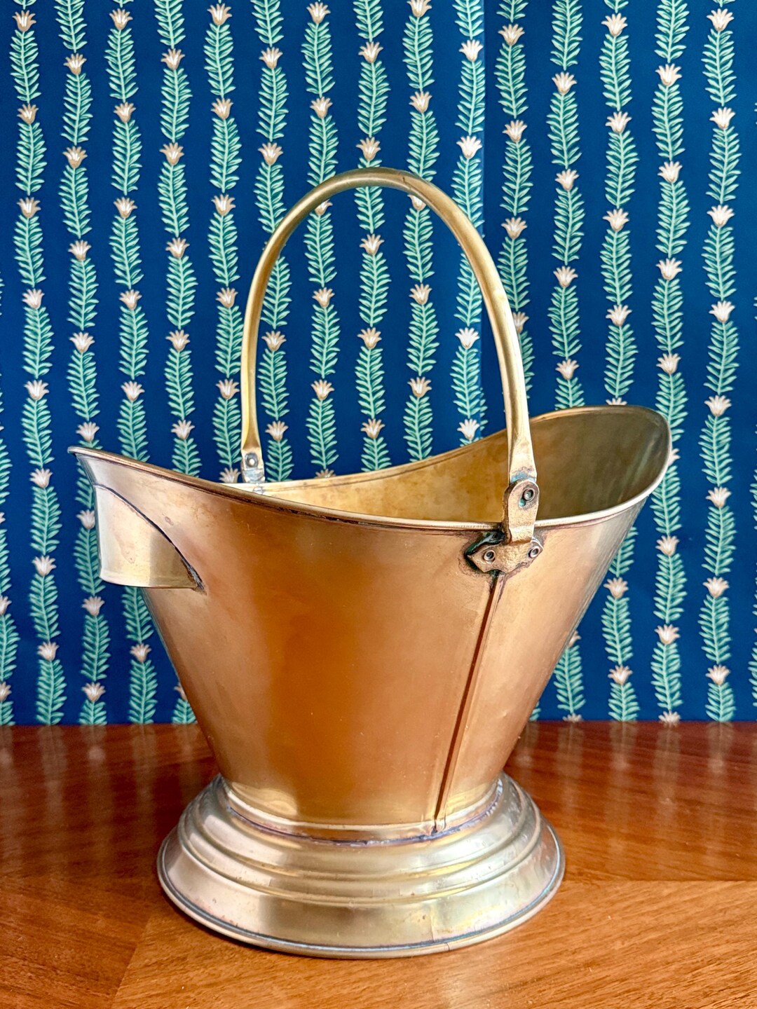 Vintage English Brass Scuttle Bucket, Fireplace Hearth Decor - Etsy