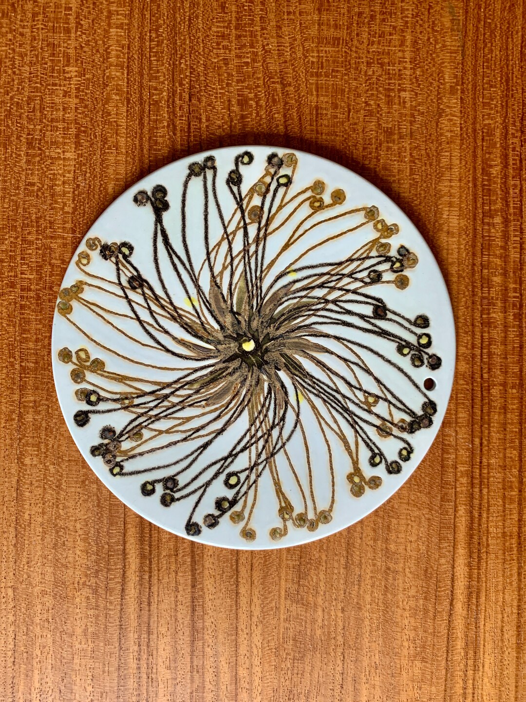 Royal Copenhagen Porcelain Butter Board/ Trivet Baca With Plant Pattern ...