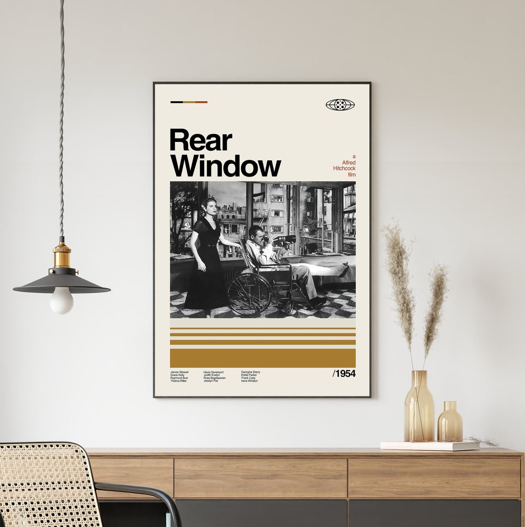 Rear Window Poster, Rear Window Movie, Custom Poster, Vintage Poster ...