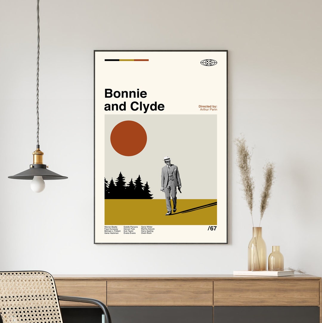Bonnie and Clyde Poster, Bonnie and Clyde Movie, Movie Poster, Retro ...