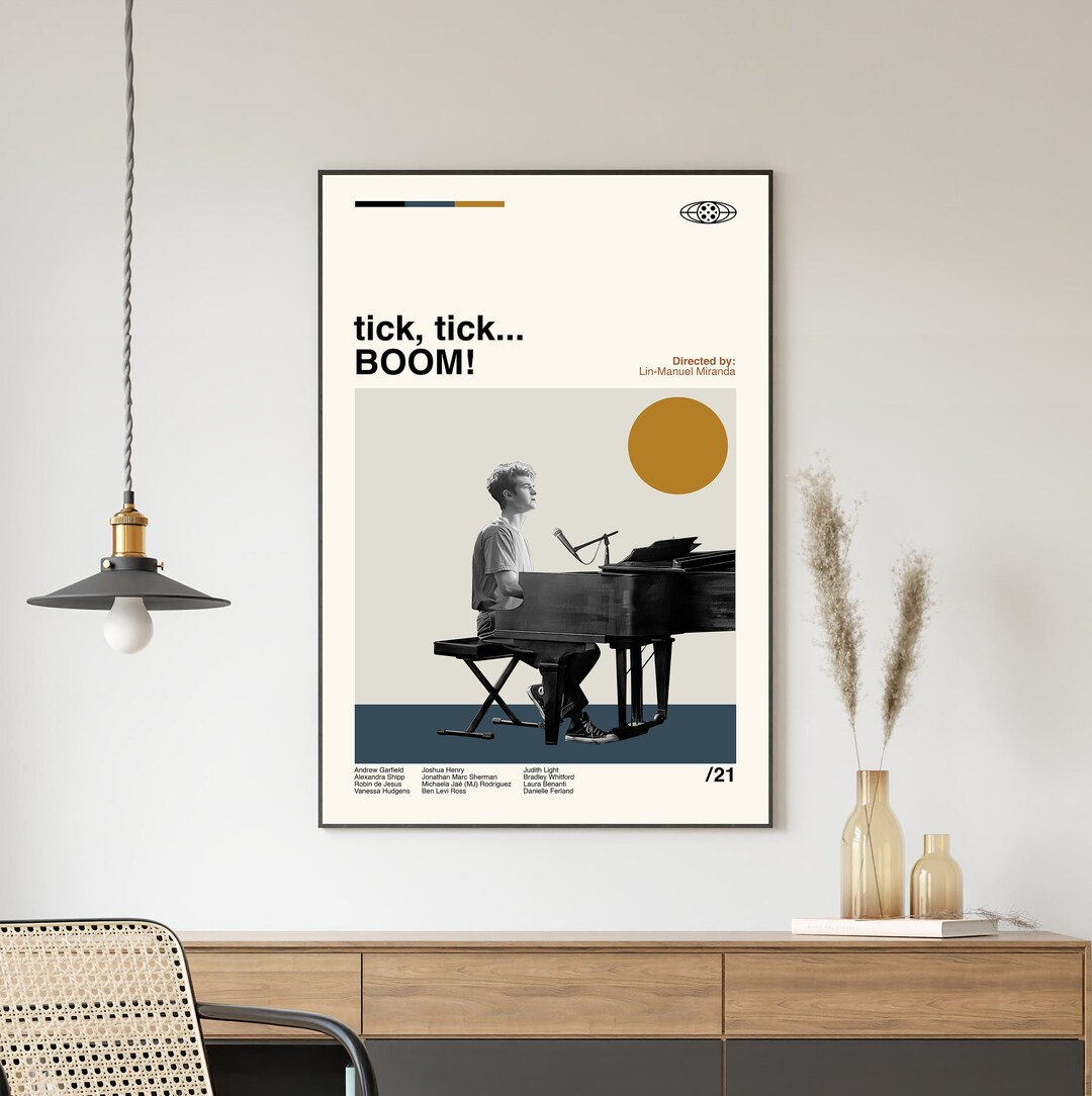 Tick Tick Boom Movie Poster, Tick Tick Boom Print, Wall Art, Minimalist ...
