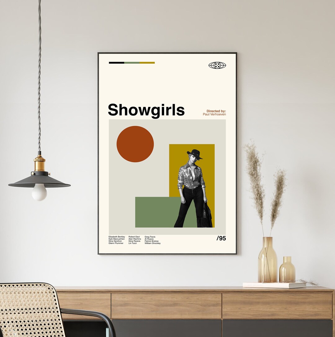 Showgirls Movie Poster Showgirls Print Modern Movie Poster Wall Decor Vintage Retro Print
