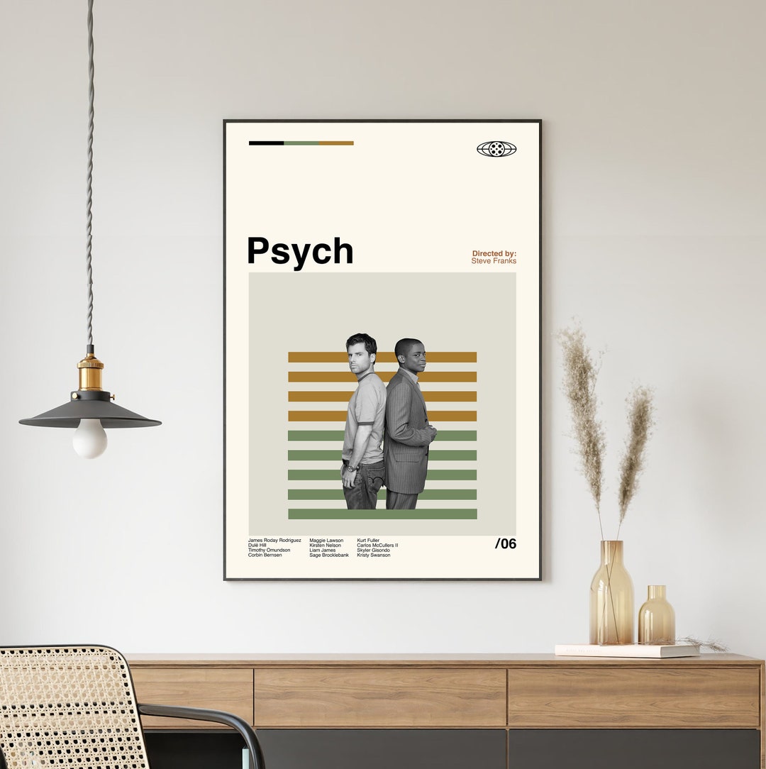 Psych Poster, Psych Print, Custom Poster, Vintage Inspired Poster ...