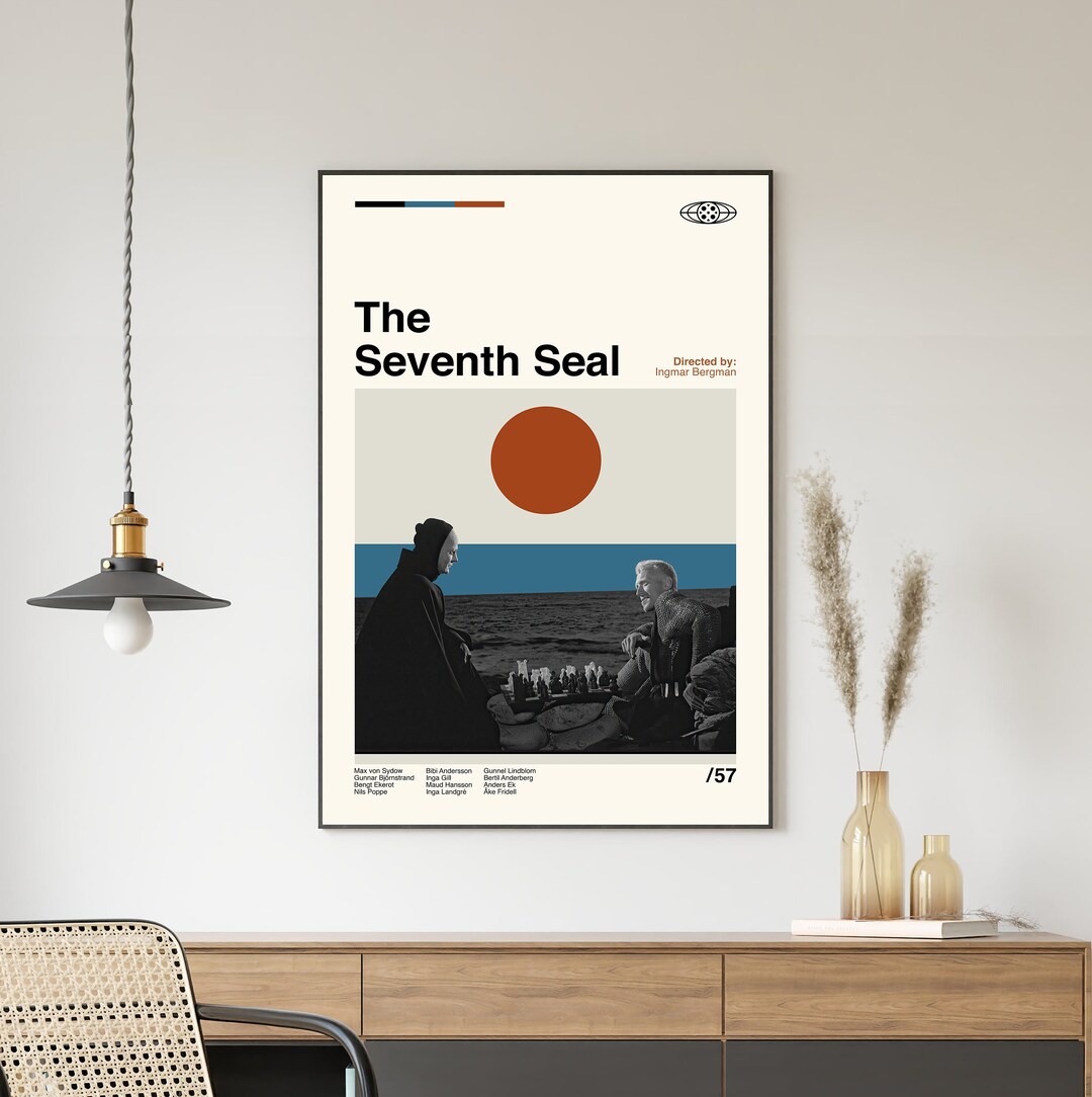 The Seventh Seal Poster, the Seventh Seal Print, Minimalist Movie ...
