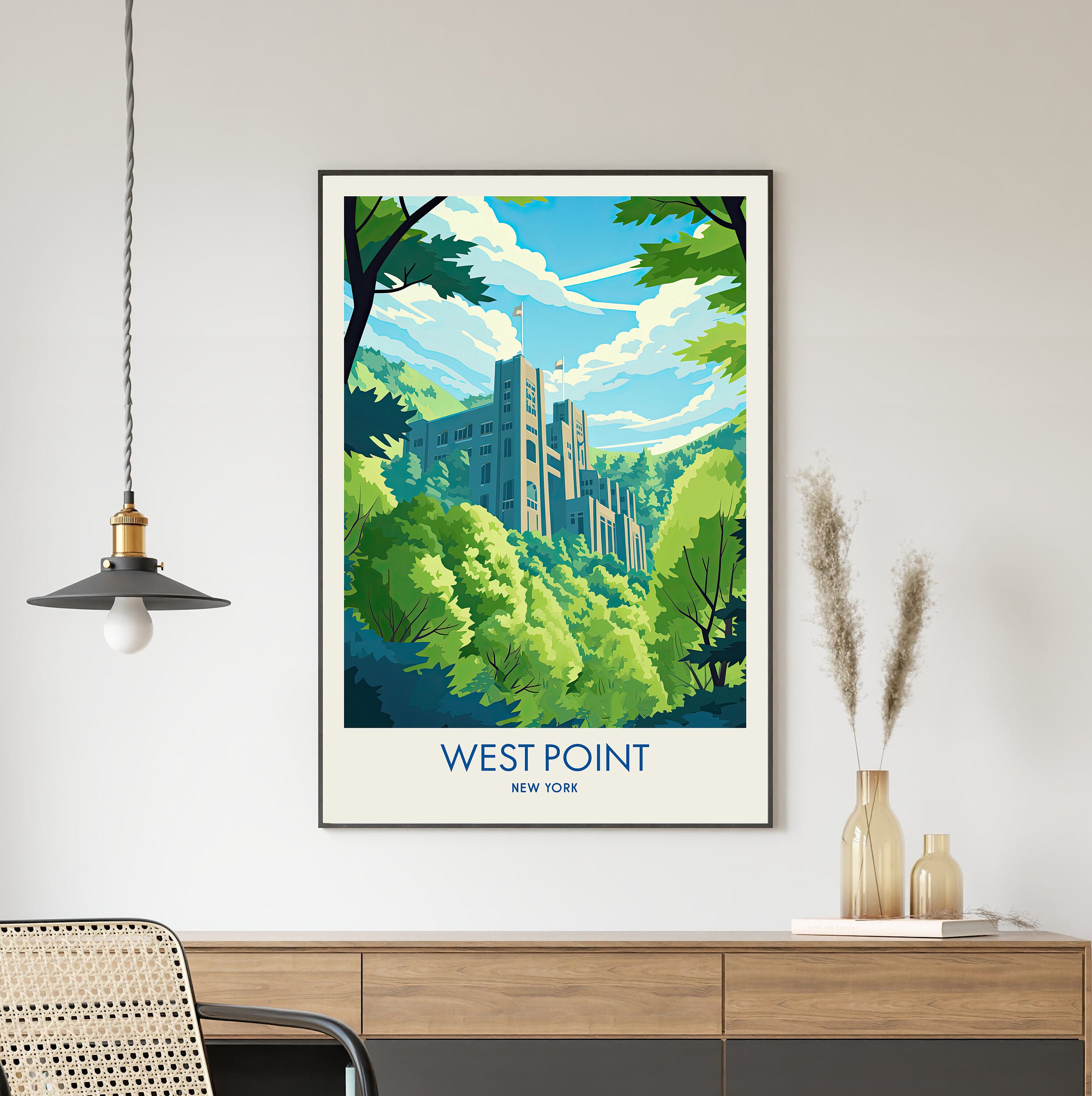 West Point Travel Poster, West Point Print, New York Poster, Wall Decor ...