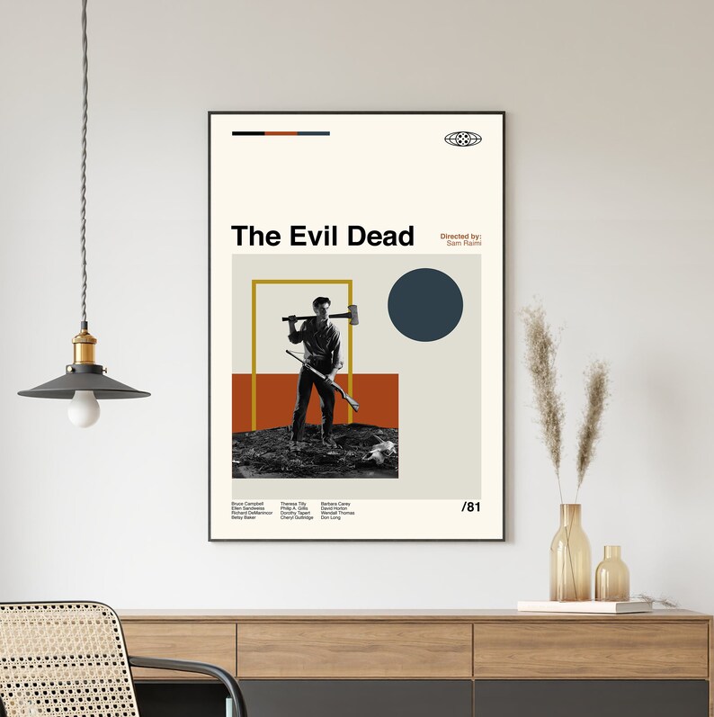 The Evil Dead Movie Poster, the Evil Dead Print, Wall Art, Minimalist ...