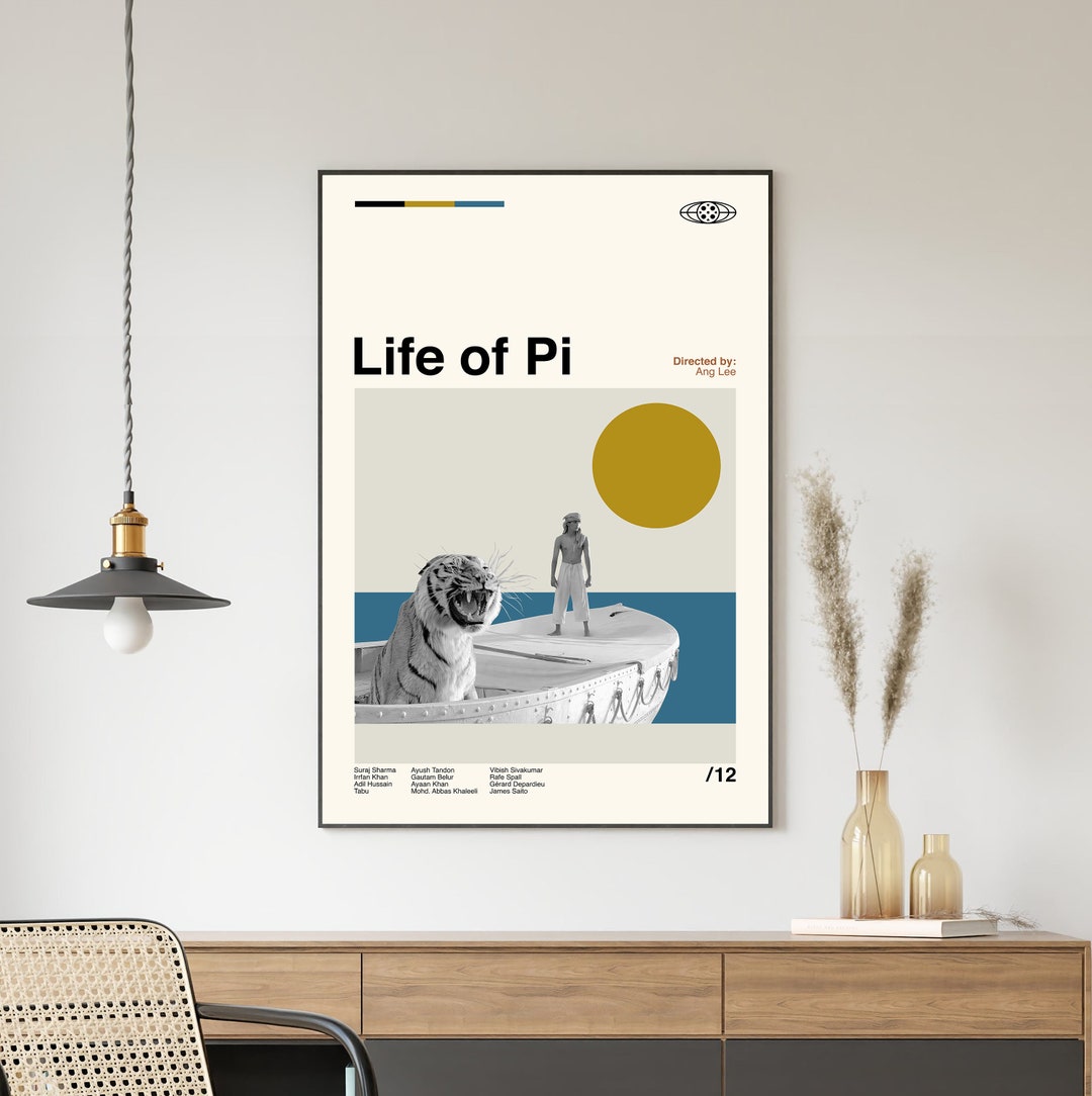 Life of Pi Movie Poster, Life of Pi Print, Modern Movie Poster, Wall ...