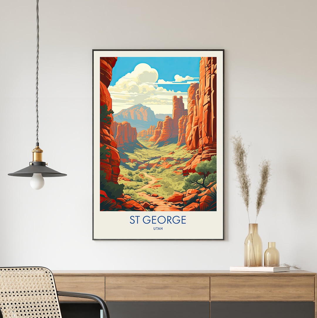 St George Travel Poster St George Print Utah Poster - Etsy