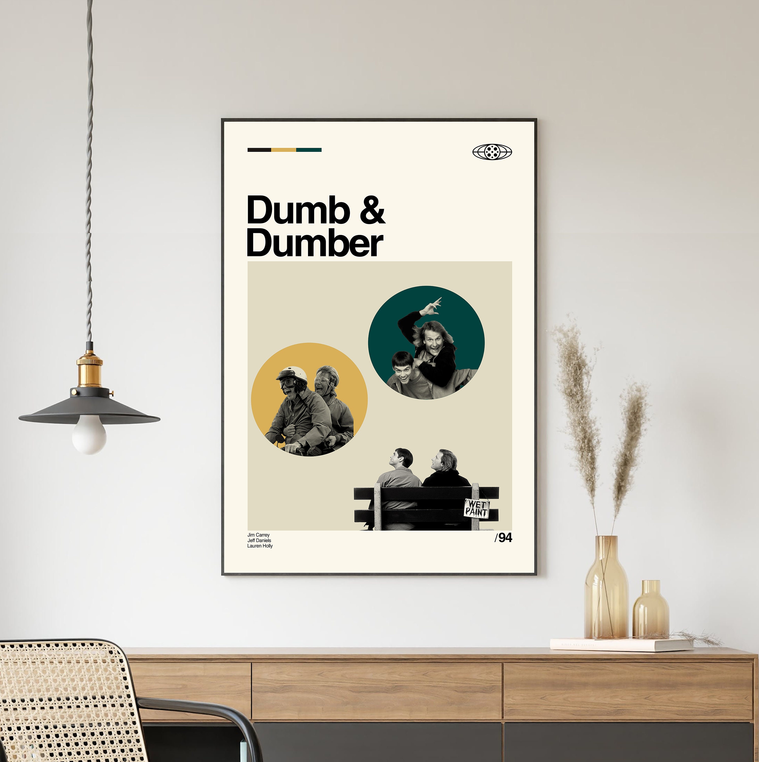 Dumb And Dumber Poster, Dumb And Dumber Print, Movie Poster, Minimalist ...