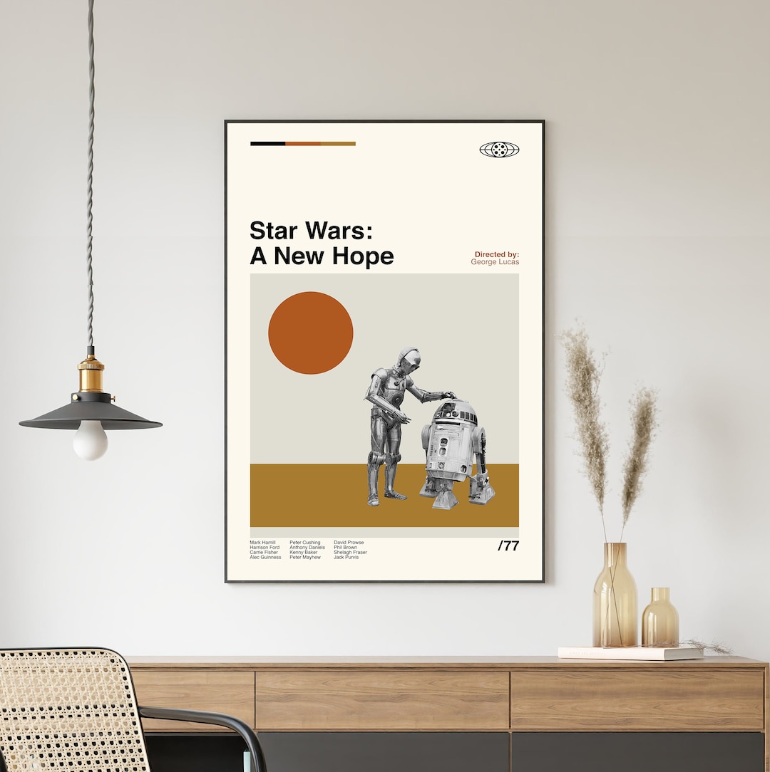 A New Hope Movie Poster, A New Hope Print, Wall Art, Minimalist Movie, High Quality, Modern Art ...
