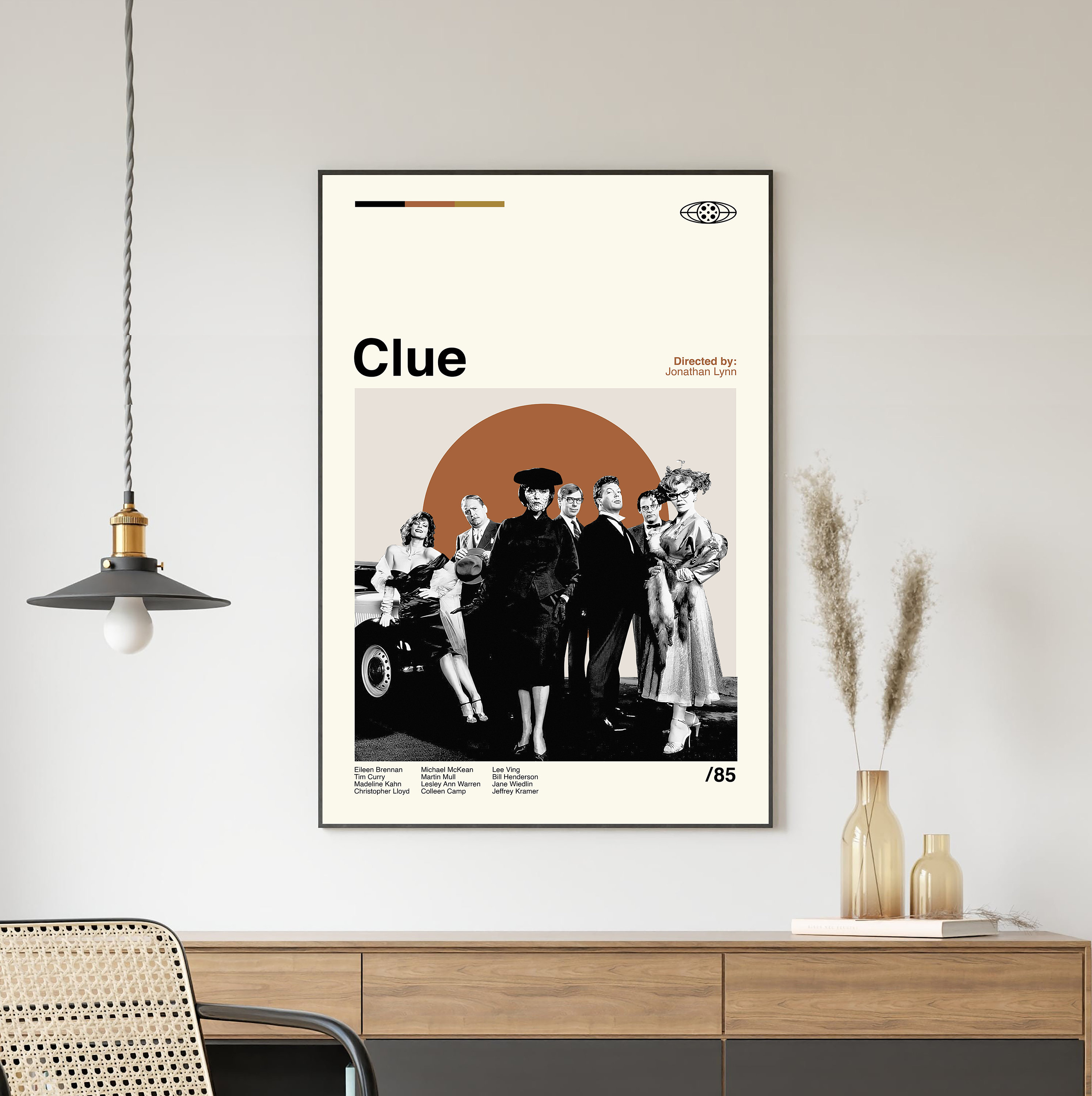 Clue Movie Poster, Clue Print, Modern Movie Poster, Wall Decor, Vintage ...
