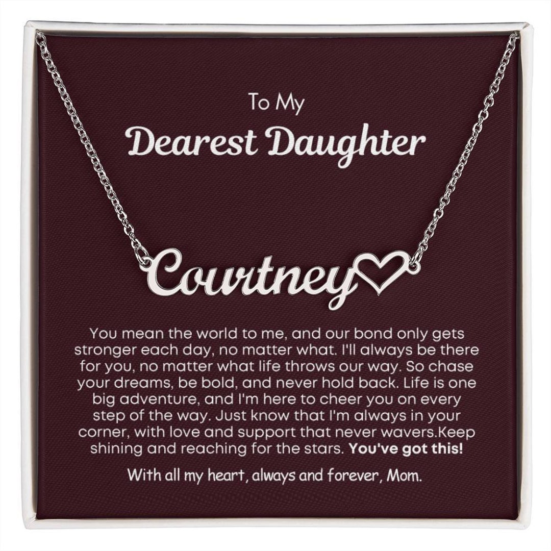 Personalized Gift for Daughter From Mom, Customized Jewelry Gift for ...