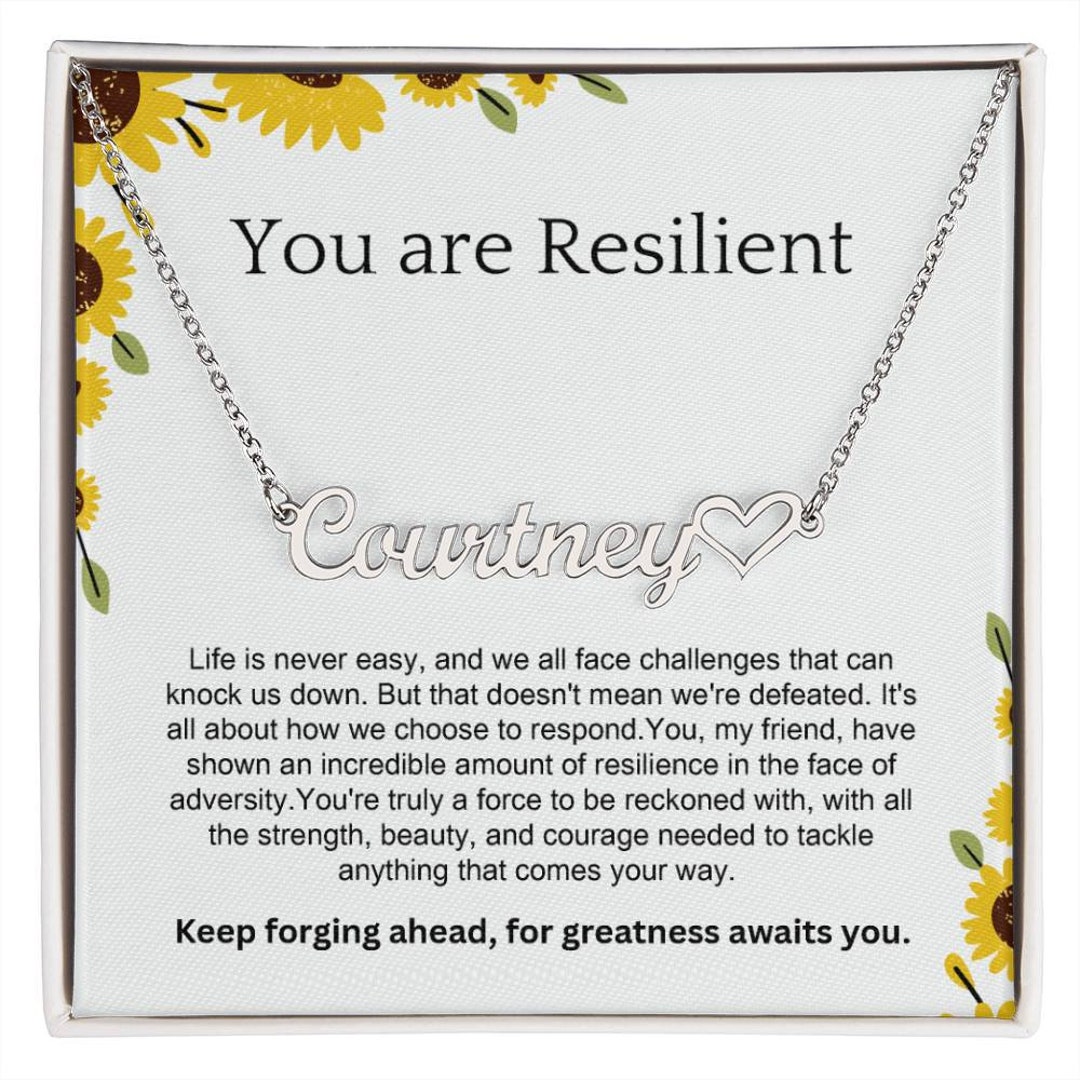 Personalized Encouragement Gift, Personalized Name Necklace Mindfulness ...