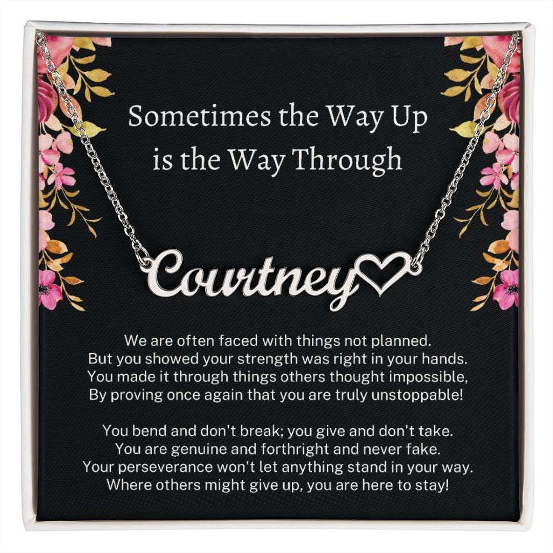 Personalized Name Necklace Encouragement Gift for Women, Customized ...