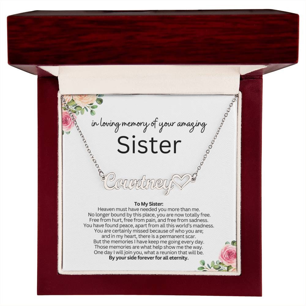 Personalized Sympathy Gift for Loss of Sister, Loss of Sister Necklace ...