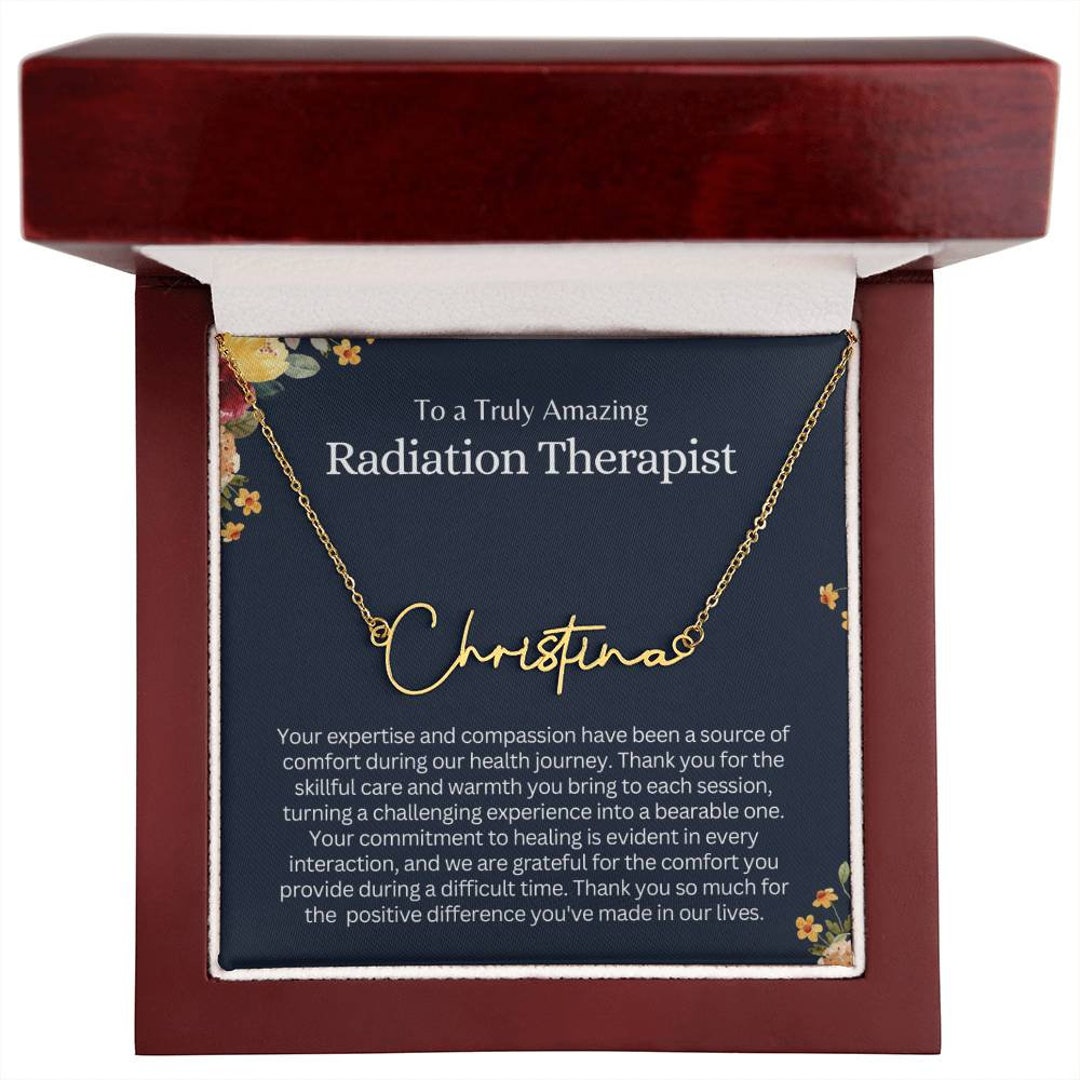 Personalized Name Necklace: Radiation Therapist Gift - Etsy