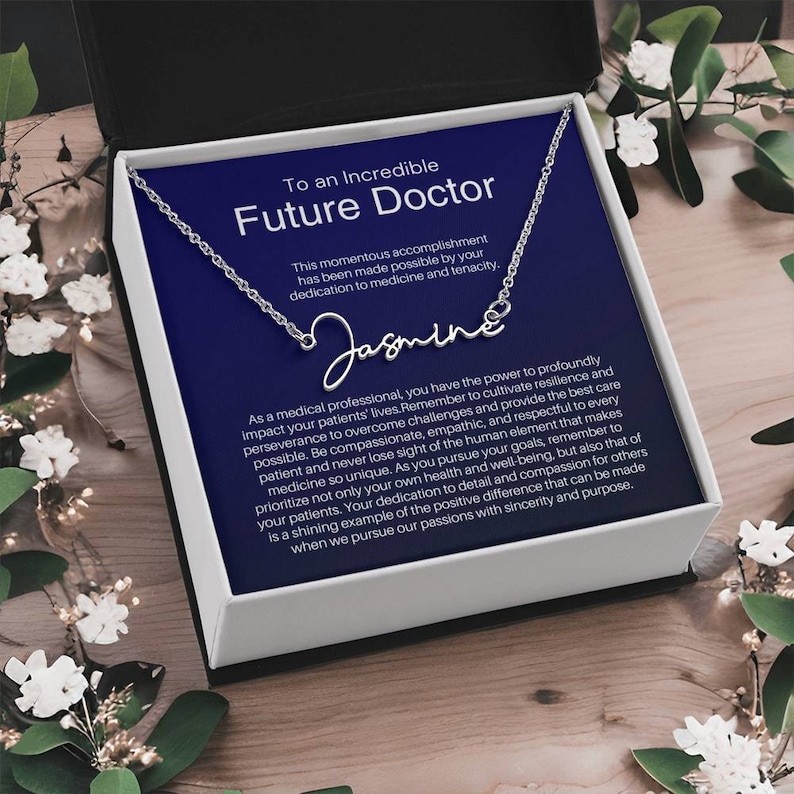 Personalized Gift for Medical Students Custom Necklace Med Student Gift ...