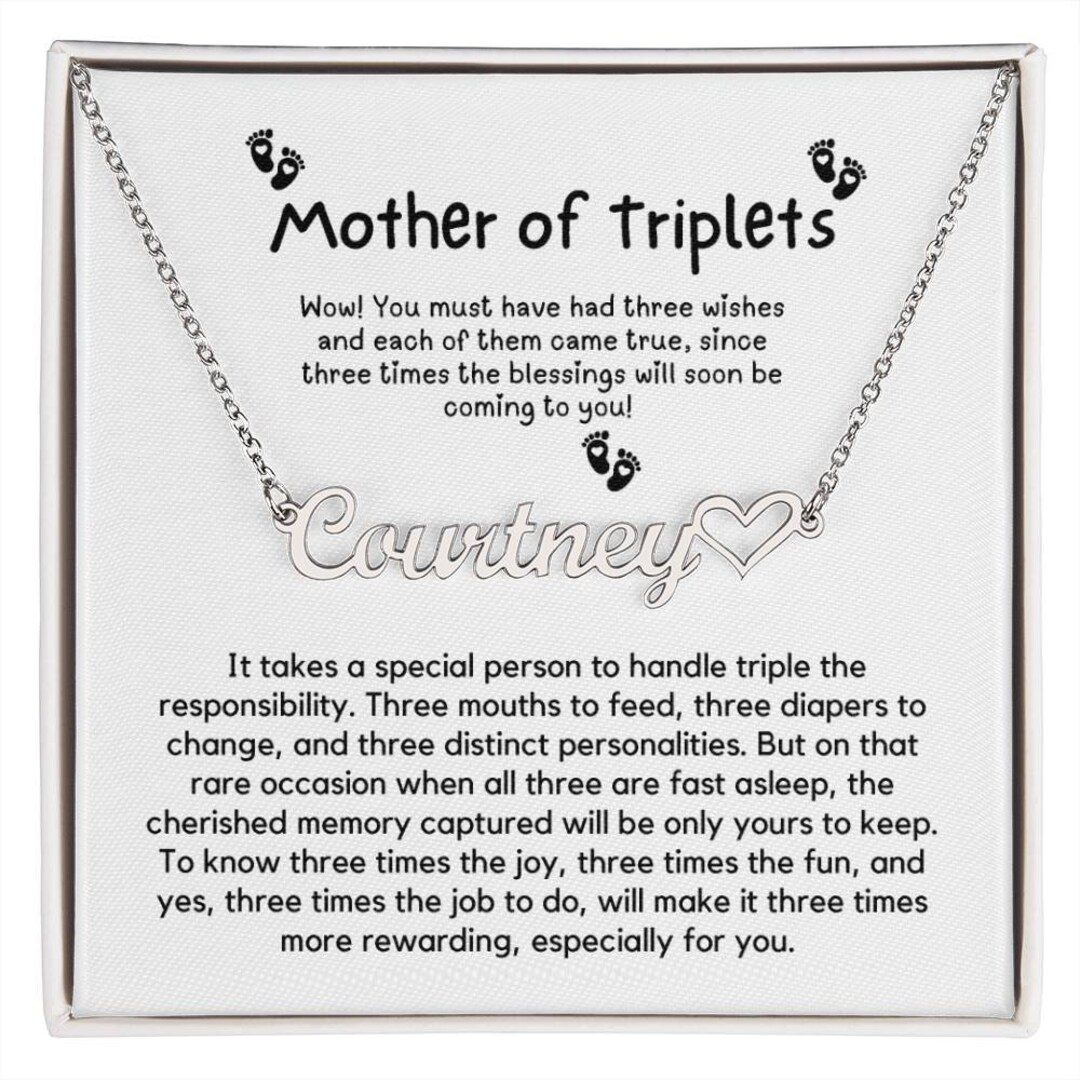 Personalized Triplet Baby Shower Gift • Mom of Triplets Gift for ...