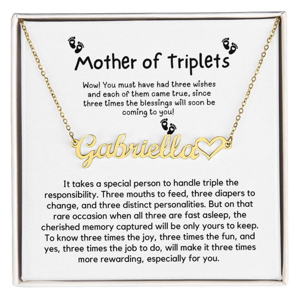 Personalized Triplet Mom Name Necklace: Custom Jewelry - Etsy