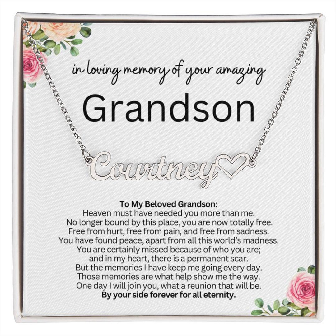 Personalized Sympathy Gift for Loss of Grandson, Loss of Grandson ...