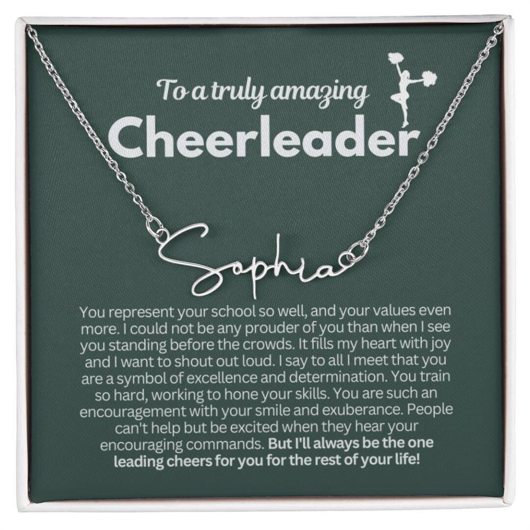 Personalized Gift for Cheerleader, Girls Cheerleading Necklace ...