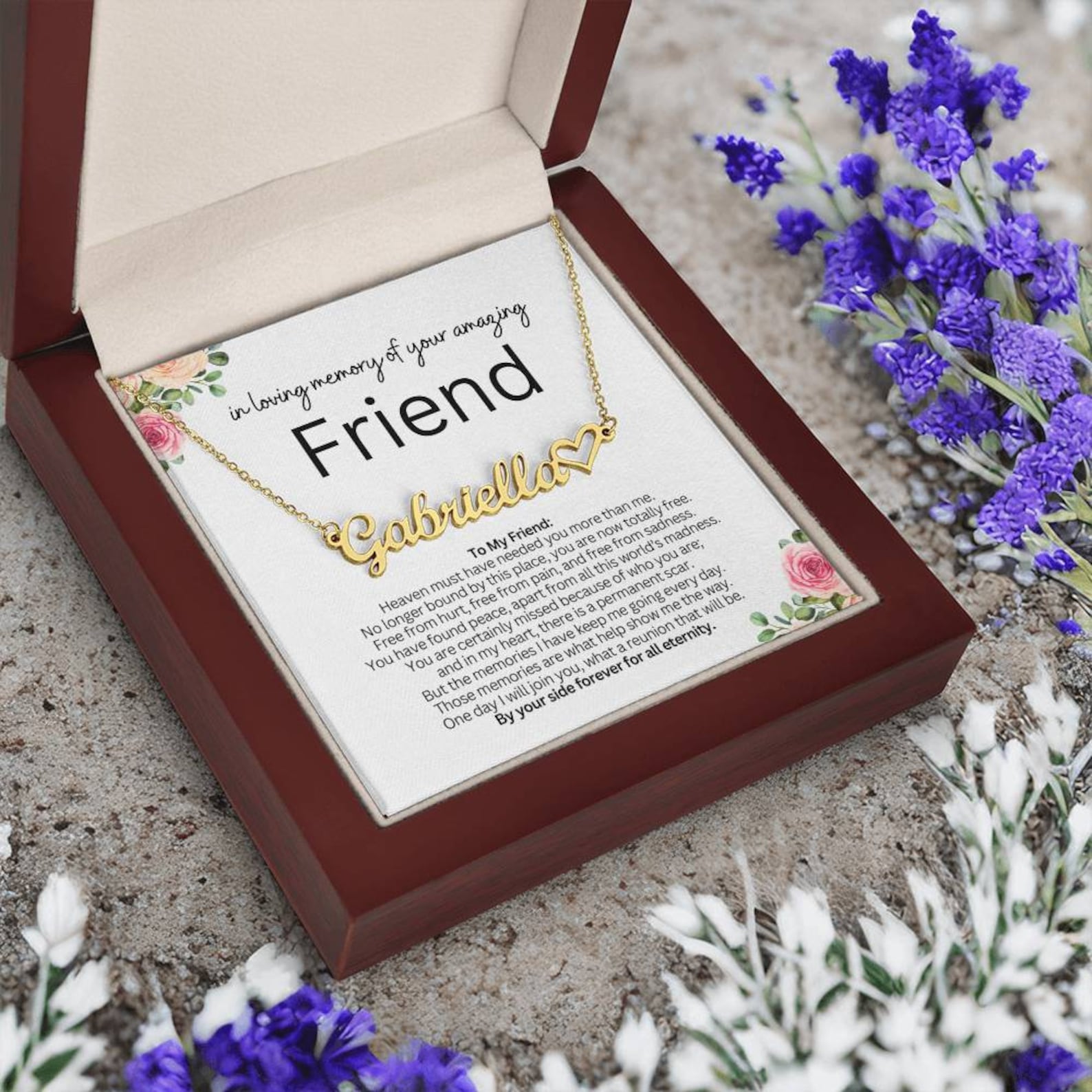 Personalized Sympathy Gift for Loss of Friend, Loss of Friend Necklace ...