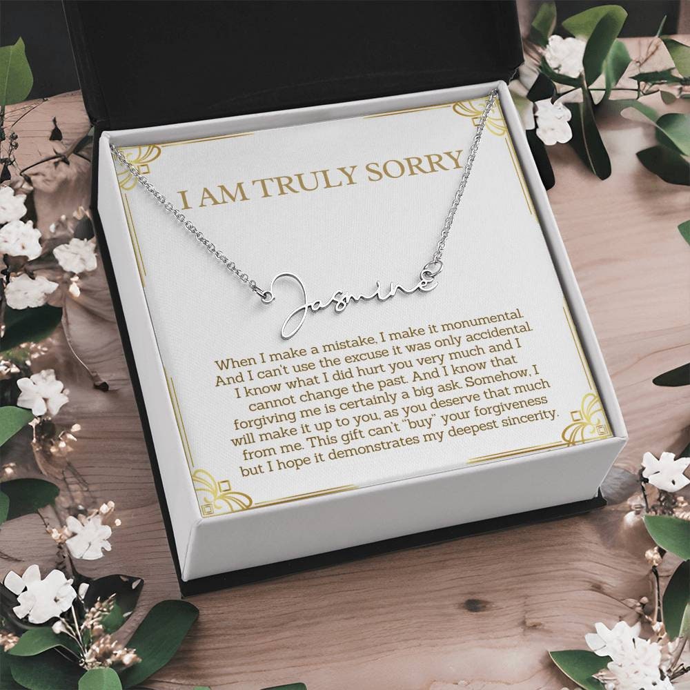 I'm Sorry Gift, Personalized Apology Necklace Gift,sorry Card,sorry ...